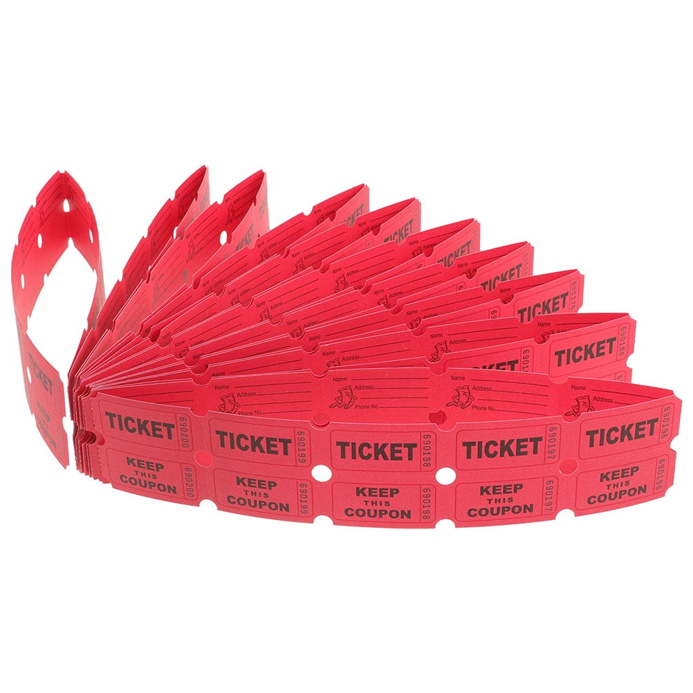 Roll 50/50 2000 Orange Blank Cents 2000 Blank... Raffle Tickets