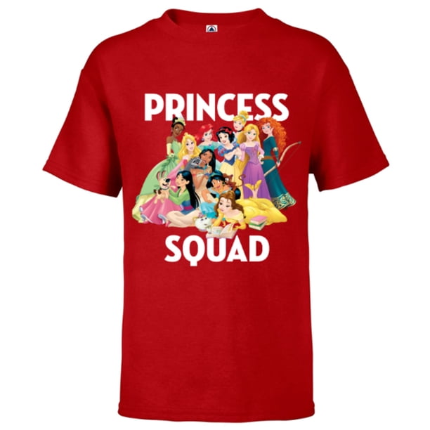 Disney Princess Squad Group T-Shirt - Short Sleeve T-Shirt for Kids ...