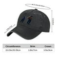 Vintage Cotton Washed Distressed Baseball Cap with Cartoon Figures in ...
