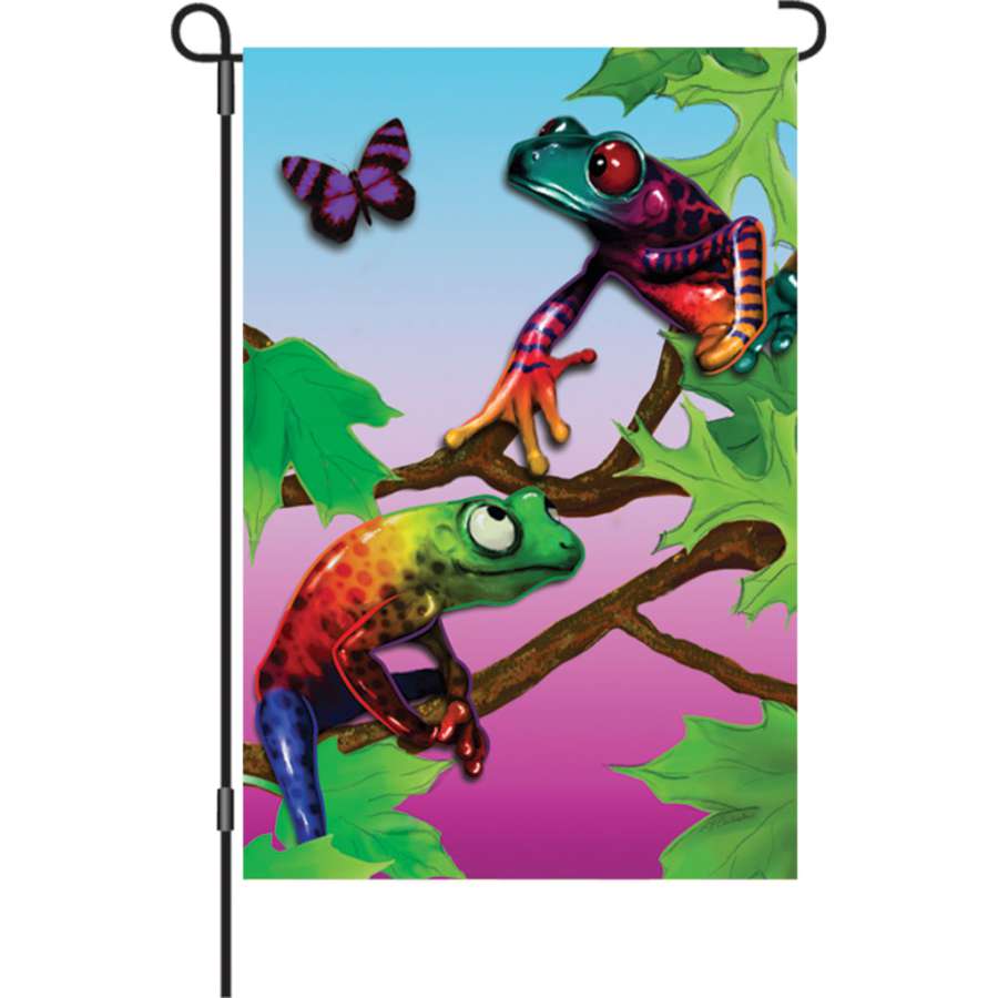 Premier Garden Size Flag - Frolicking Frogs - Walmart.com