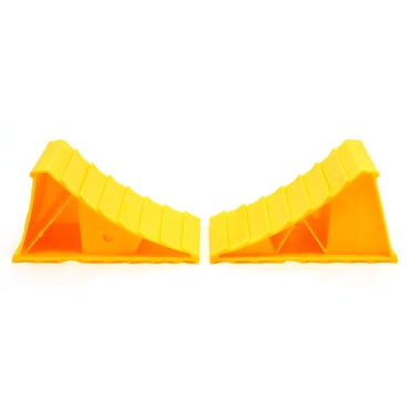 Hyper Tough Wheel Chock Heavy Duty Yellow Plastic - Walmart.com