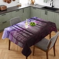 Abstract Purple Misty Purple Forest Table Cloth 60x84in, Waterproof ...