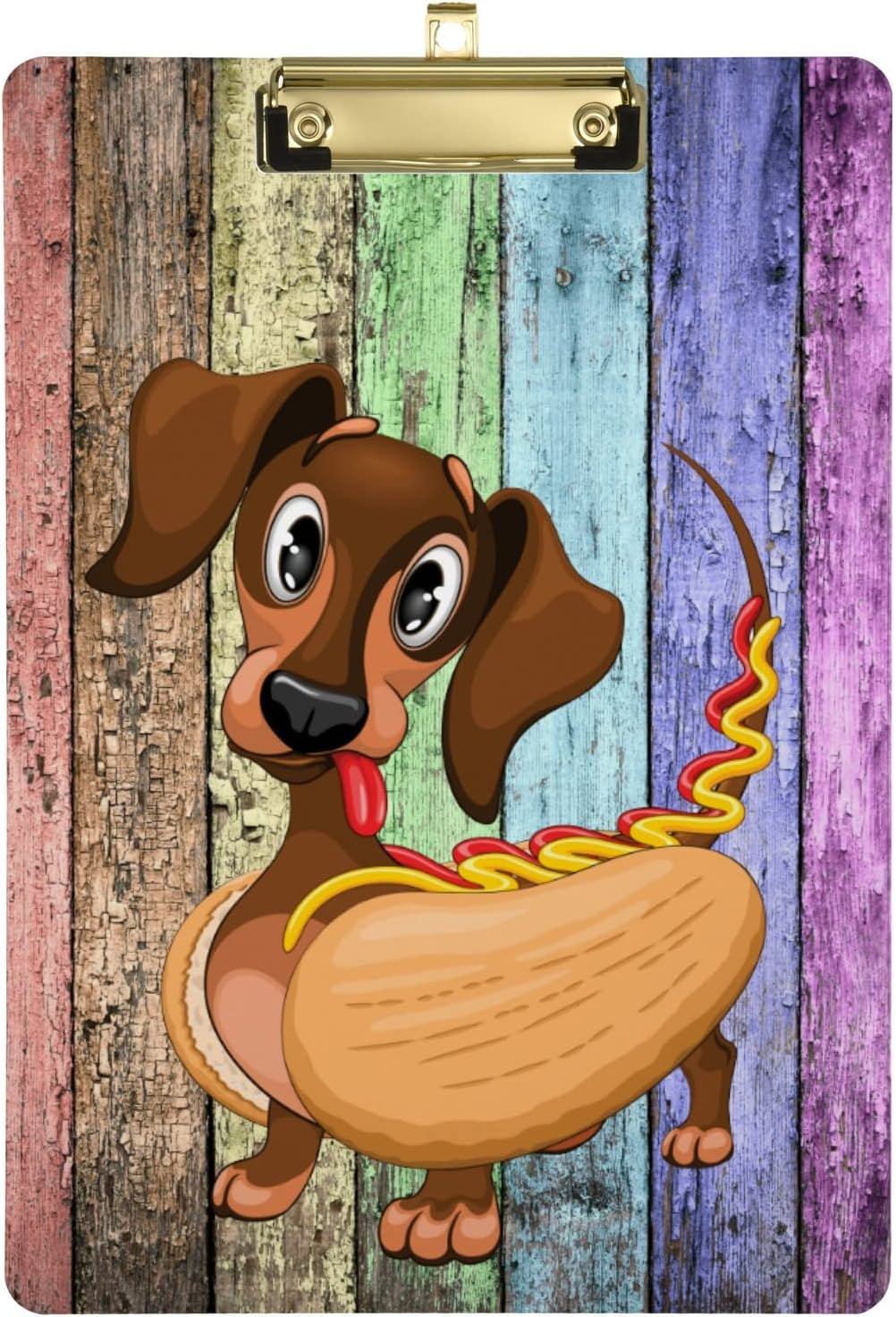 FMSHPON Dachshund Dog Wood Print Clipboard Hardboard Wood Nursing Clip ...