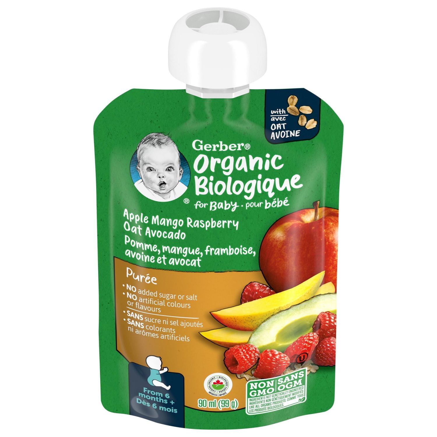 Click here for Gerber Organic Baby Purée Apple Mango Raspberry Av... prices