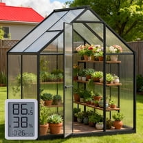 6x7.5FT Walk-in Greenhouse | Reinforced Aluminum Frame | UV-Resistant ...