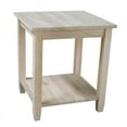 International Concepts Solid Wood Solano End Table Unfinished - Walmart.com