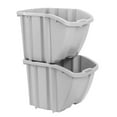 Suncast 18 Gallon Resin Plastic Stacking Recycle Bin, Indoor/Outdoor ...