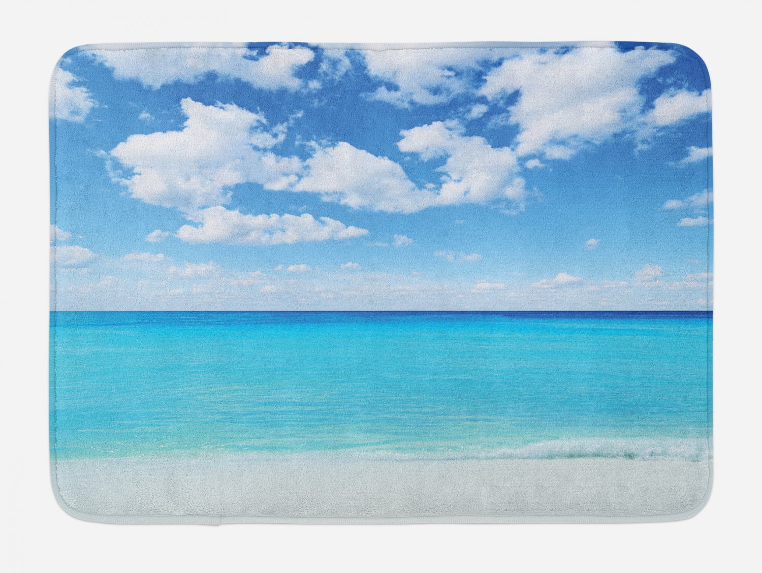 Ocean Bath Mat, Surreal Tropical Seascape with Dreamy Sea and Sky ...