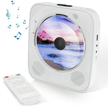Bluetooth CD Player, Wall Mountable CD Player with Speakers, CD Player ...