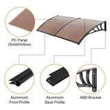 Zimtown 78"X37.4" Awning Outdoor Patio Rain Cover Garden Eaves Canopy ...