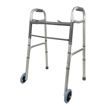 Equate Folding Walker with 5" Wheels, Black HSA/FSA Eligible - Walmart.com