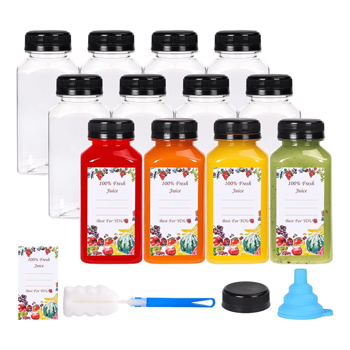 Click here for Unbranded 12pcs 8oz Plastic Juice Bottles With Tam... prices