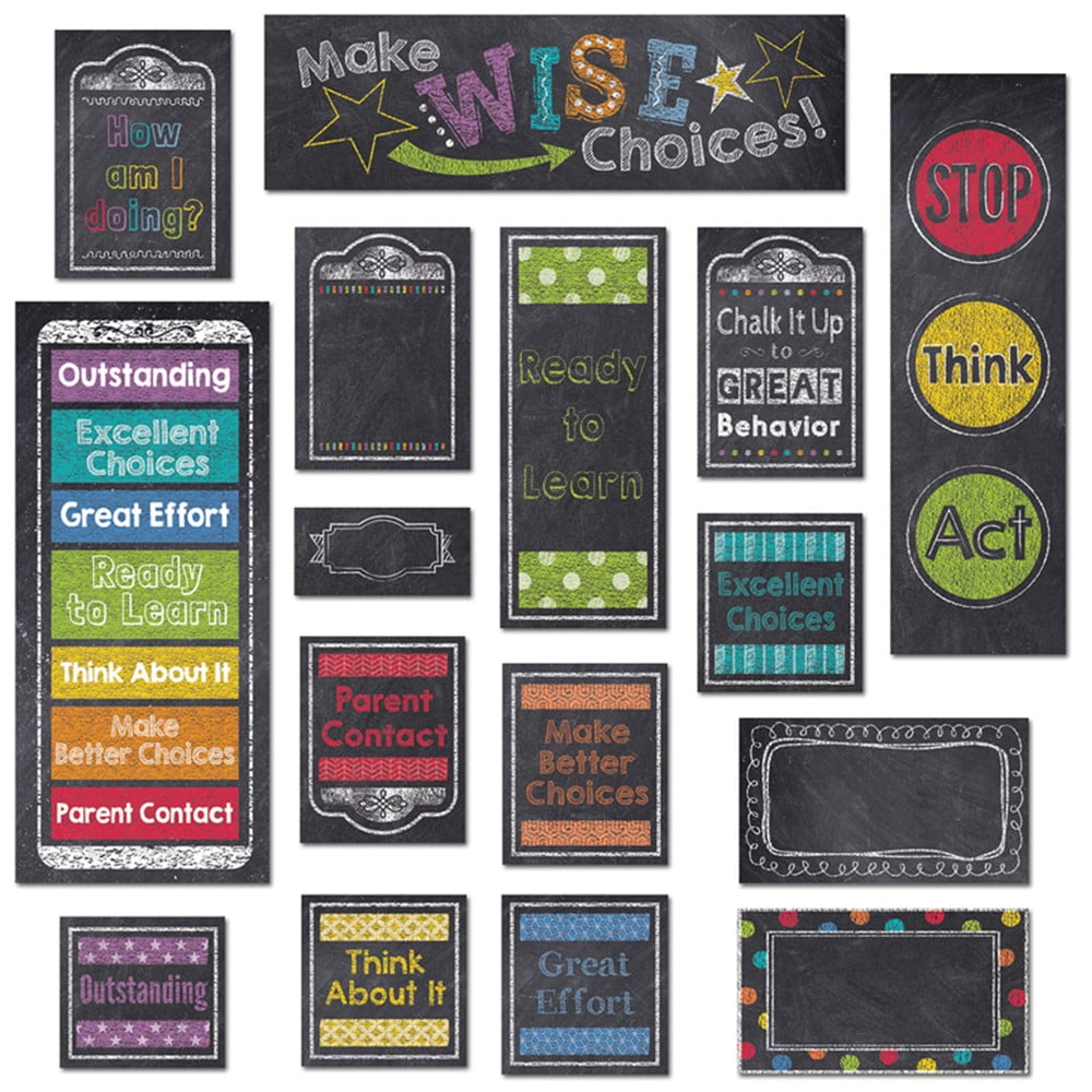 Behavior Clip Chart Mini-Bulletin Board (Chalk) - Walmart.com