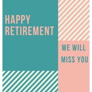 Retirement book to sign (Hardcover): Happy Retirement Guest Book, thank ...