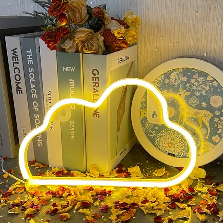 Cloud Neon Sign,Cloud Led Neon Sign Cloud Neon Battery/USB Powered Neon ...