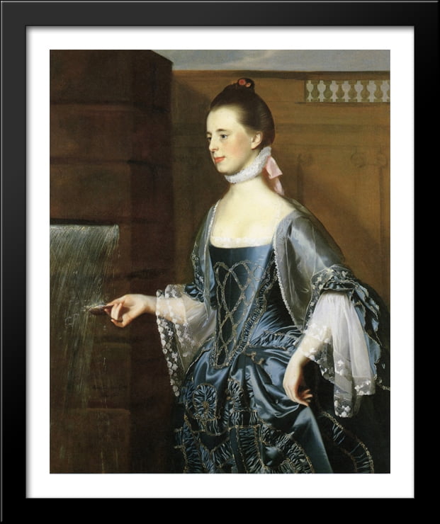 Mrs. Daniel Sargent (Mary Turner Sargent) 28x34 Large Black Wood Framed ...