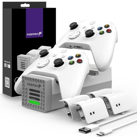 Fosmon [Quad Pro 2] 4x Battery Pack 1000mAh Charger Dual Controller ...