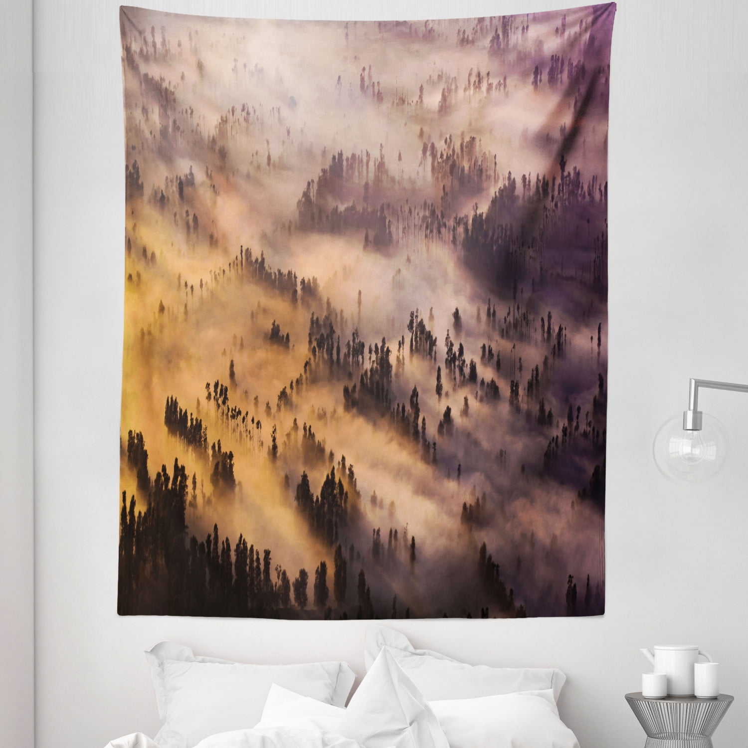 Mystic Tapestry, Sunrise over a Foggy Mystic Forest Summer Morning Time ...