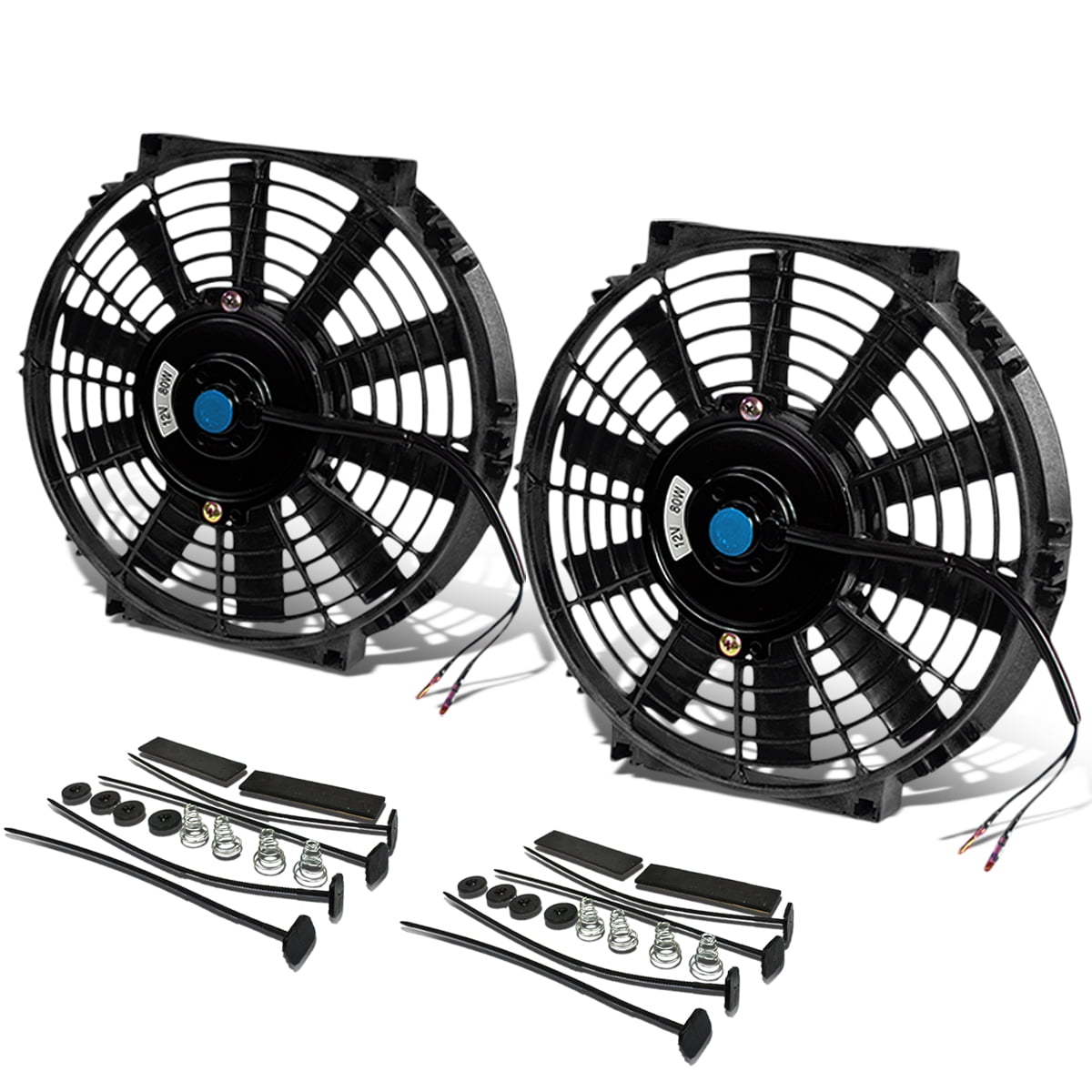 DNA Motoring RAF-10+FMK-X2 2Pcs 10" Inch High Performance Electric ...