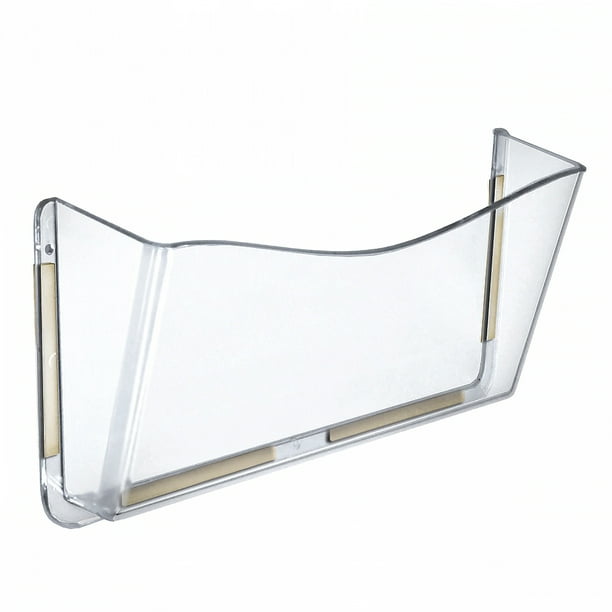 Azar Displays 250035 Clear Plastic Wall Mount File Holder with Double ...