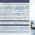 Blue Black Grey Striped Privacy Window Film, Decorative Stained Glass ...