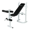 TARESNESS Folding Olympic Weight Bench, Adjustable Workout Bench, Leg ...