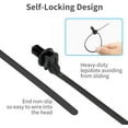 100PCS Fir Tree Nylon Push Mount Zip Ties, Heavy Duty Wire Ties, 2 in 1 ...