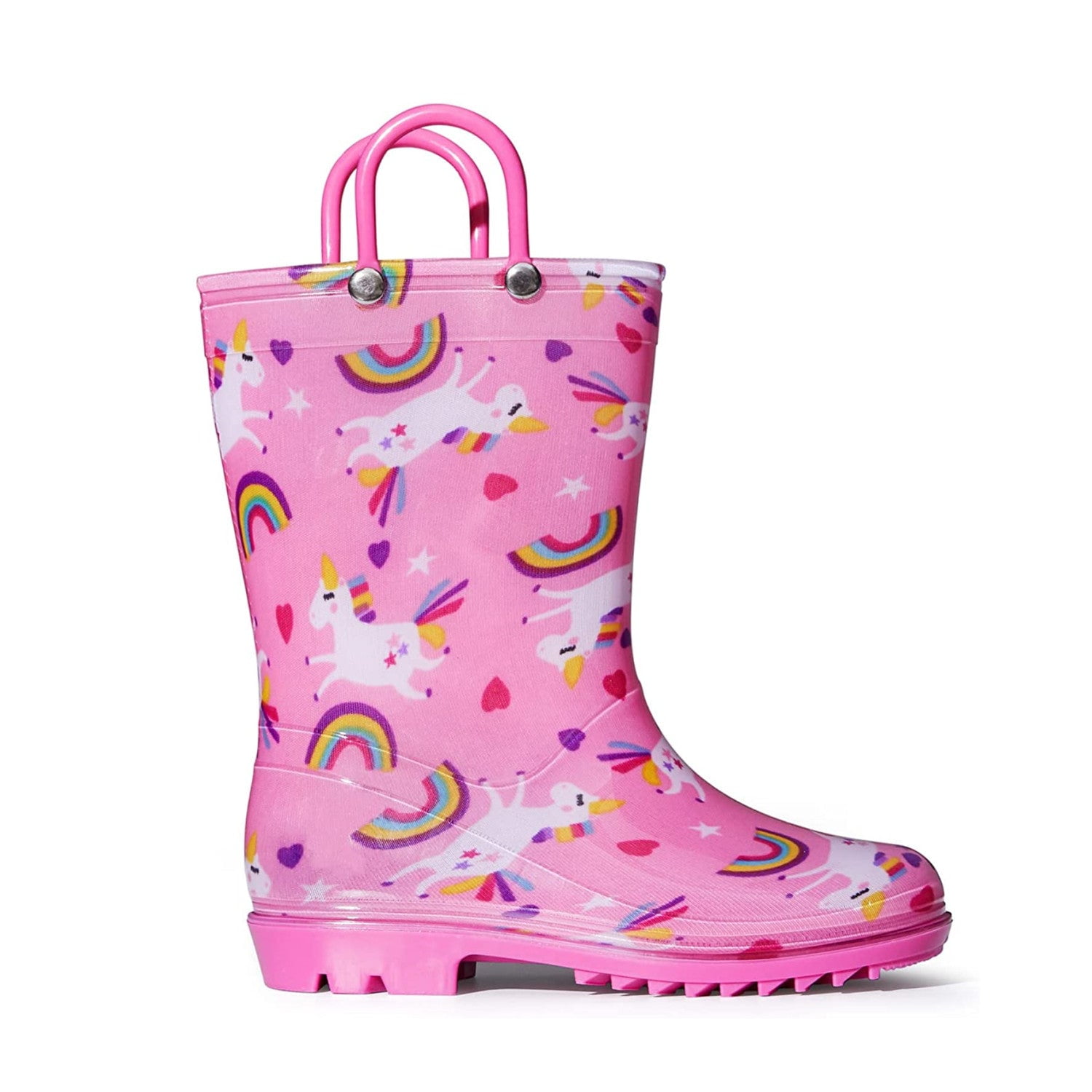 Bocca Kids Pink Rainbow Rain Boots for Toddler Girls Sizes 11 - Walmart.com