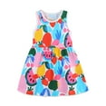 Cethrio Toddler Girl Sundress Dresses, Printed Sleeveless Cotton Cute ...