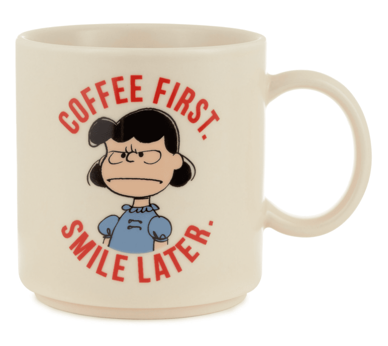 Hallmark Peanuts Lucy Coffee First Smile Later Coffee Mug New - Walmart.com