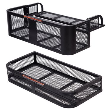 Costway ATV UTV Steel Cargo Hunting Rear Drop Basket Rack: Durable ...
