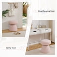 Noble House Arvion 360° Swivel Mushroom Ottoman, Round Teddy Vanity ...