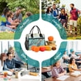 ALAZA Retro Turtle and Map Print Cooler Lunch Bag Insulated Reusable ...