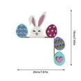 DUYIWUE Easter Door Corner Decorations 7.45 inches, Wooden Easter Bunny ...