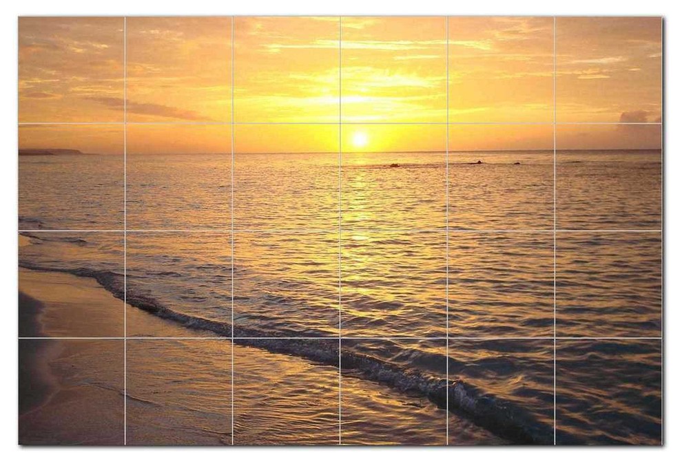 Sunset Ceramic Tile Mural Kitchen Backsplash Bathroom Shower, 401528 ...