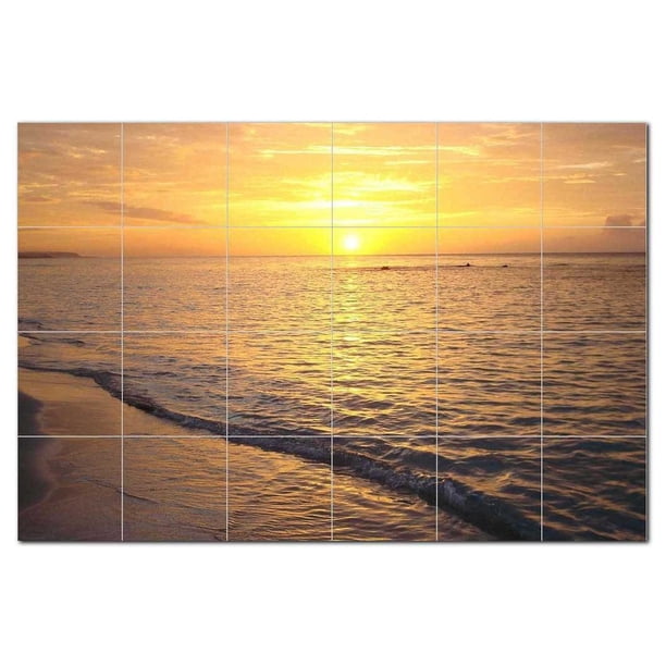 Sunset Ceramic Tile Mural Kitchen Backsplash Bathroom Shower, 401528 ...