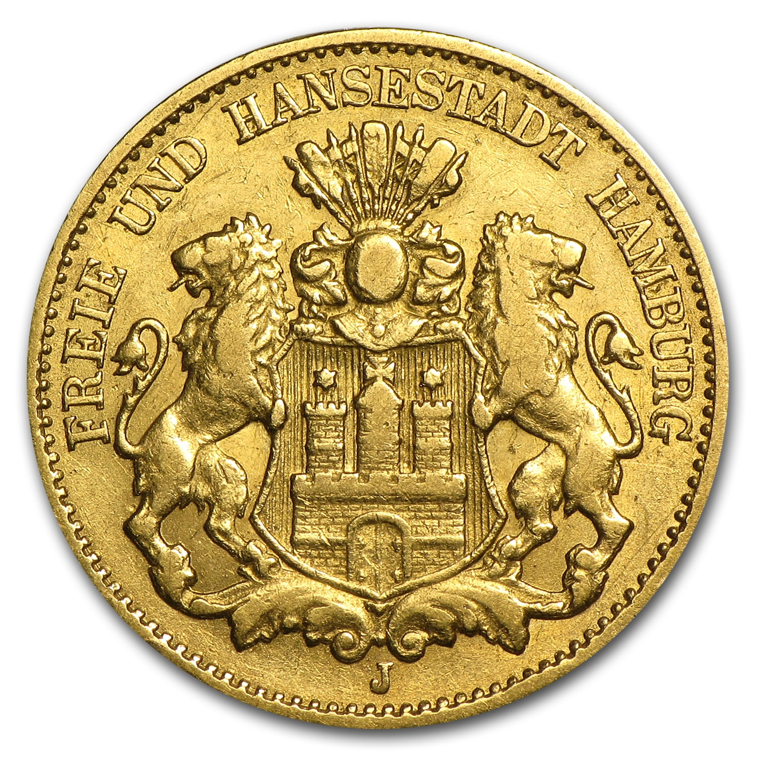 1875-1913 Germany Gold 10 Marks Hamburg Avg Circ (Random) - Walmart.com