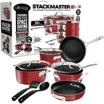 Gotham Steel 10Pcs Stackmaster Nonstick Cookware Set, Stackable Pots ...