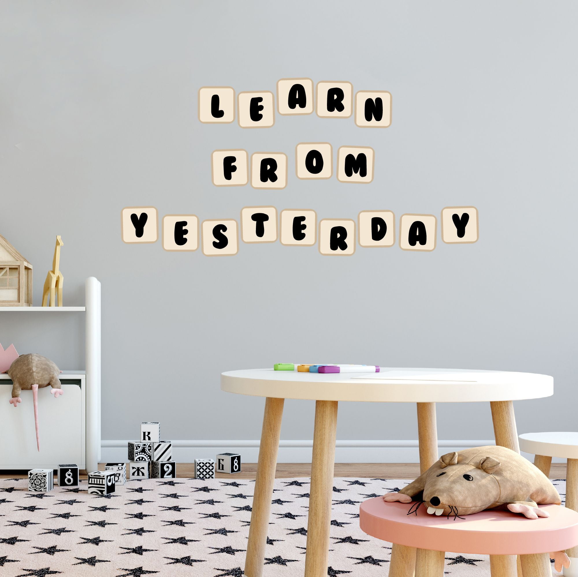 Home Wall Decal - Learn From Yesterday - Cute Quote Design Motivational ...