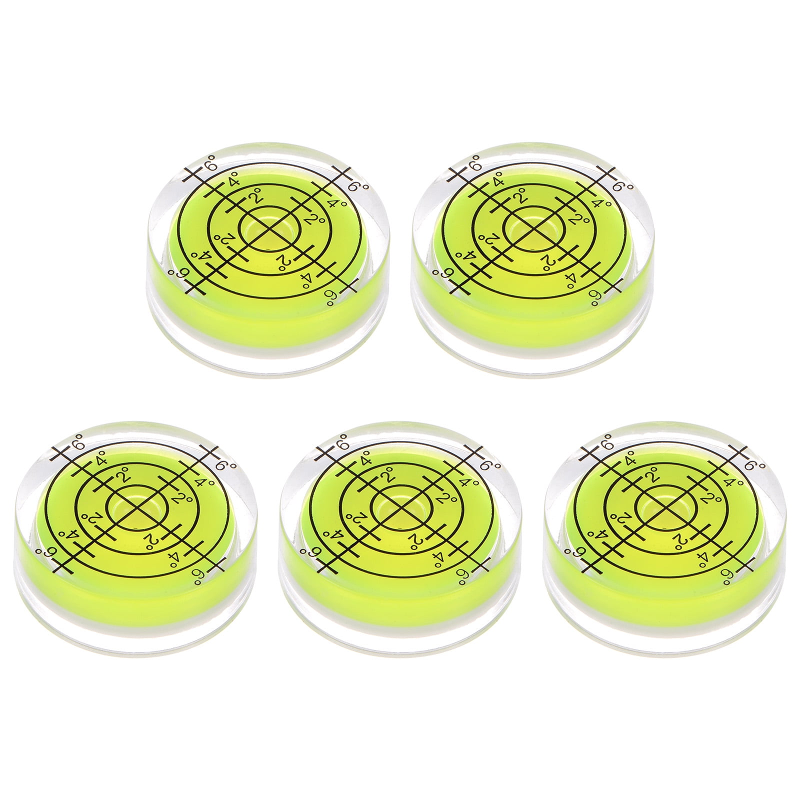 5 Packs Round Bubble Level 32x12mm Mini Circular Bullseye Spirit Levels ...