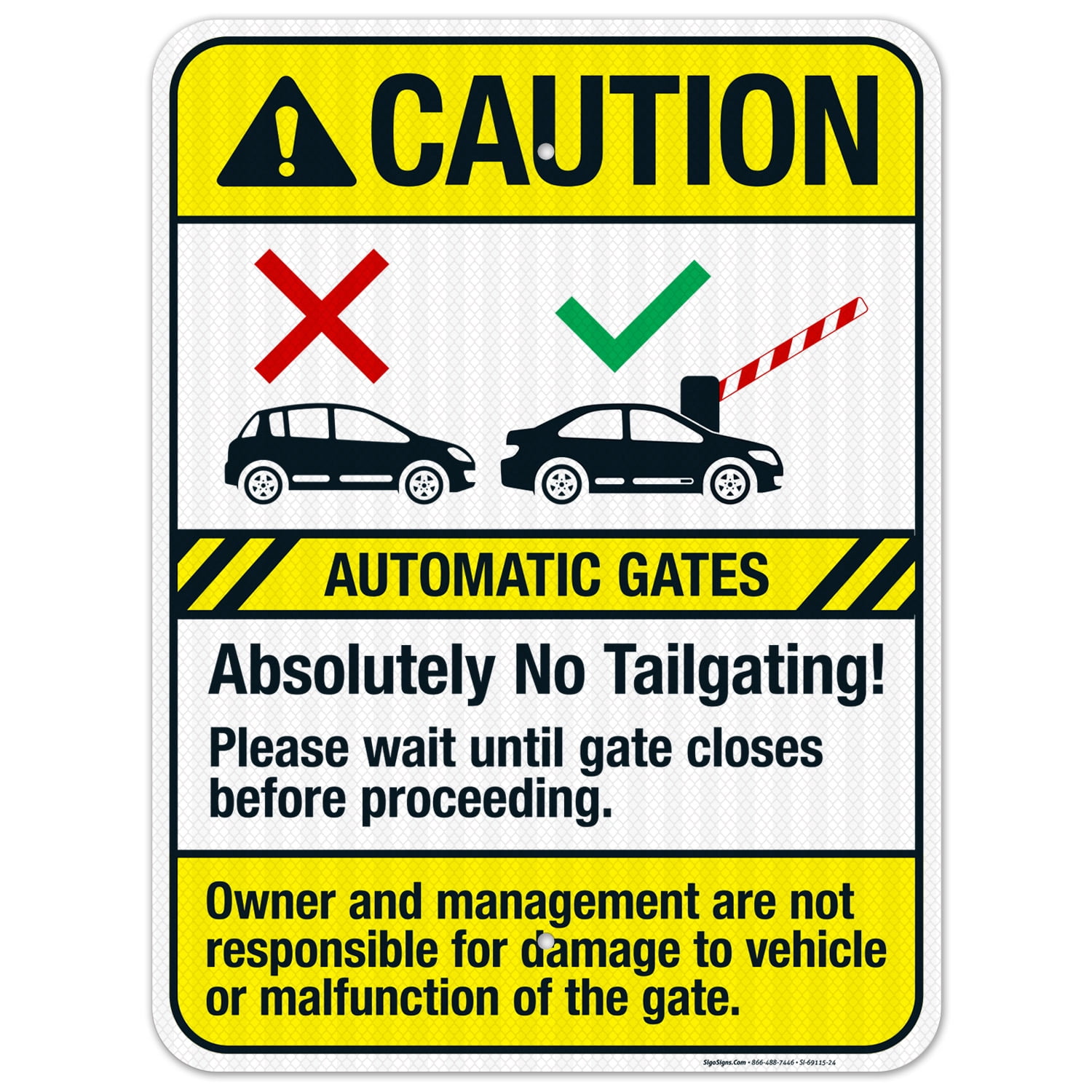 Automatic Gate Absolutely No Tailgating Wait Until Gate Closes Before ...