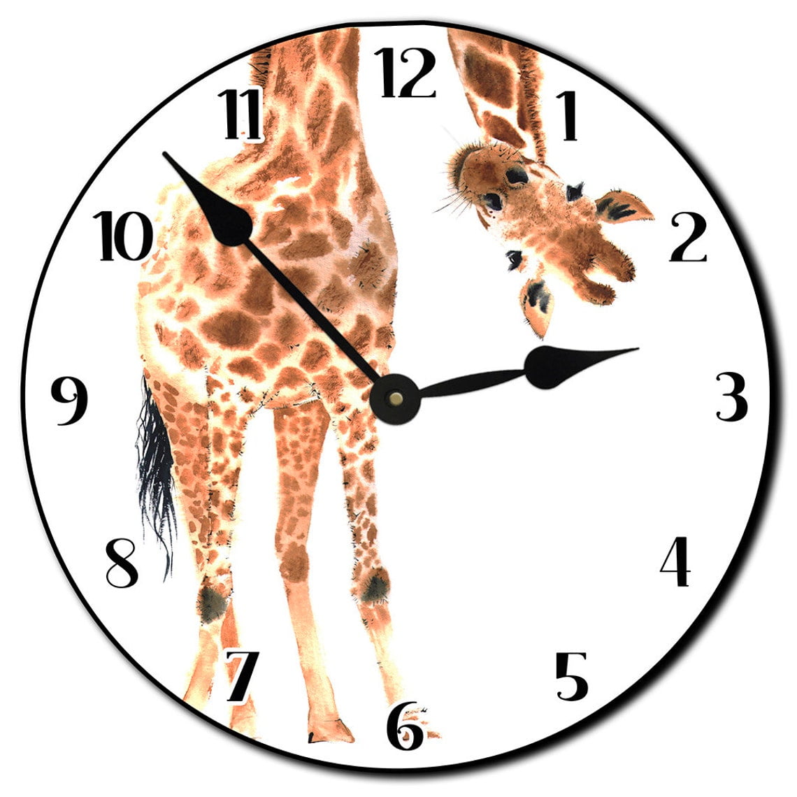 Adorable Giraffe Wall Clock | Beautiful Color, Silent Mechanism, Made ...