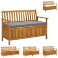 vidaXL Outdoor Storage Bench Deck Box for Patio Furniture Solid Wood ...