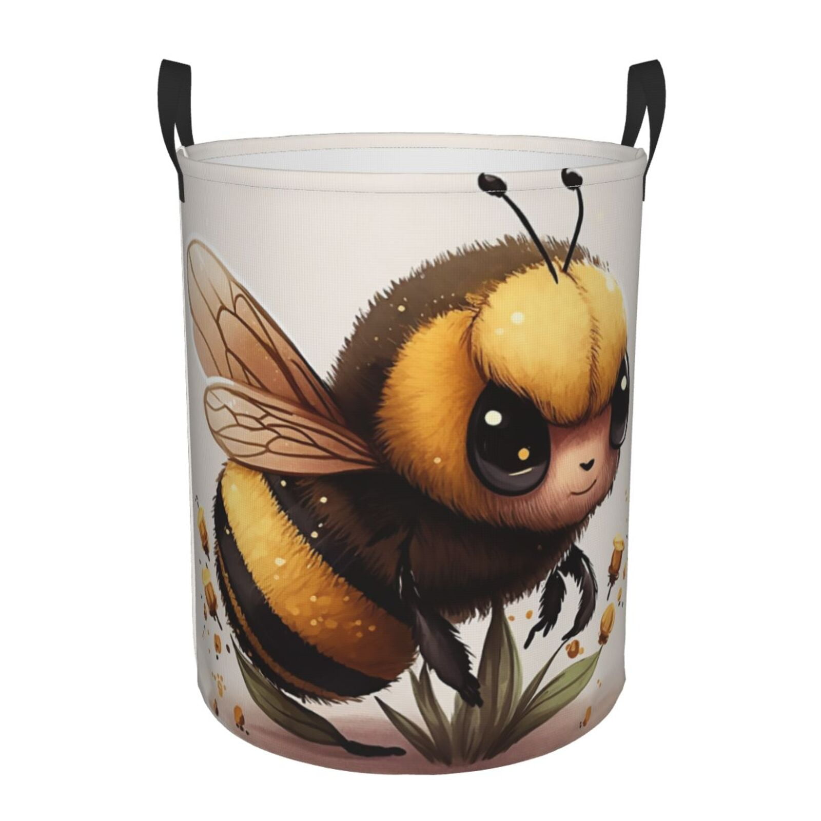 LNWH Laundry Basket, Bee Painting Art Pattern Foldable Laundry Hamper ...