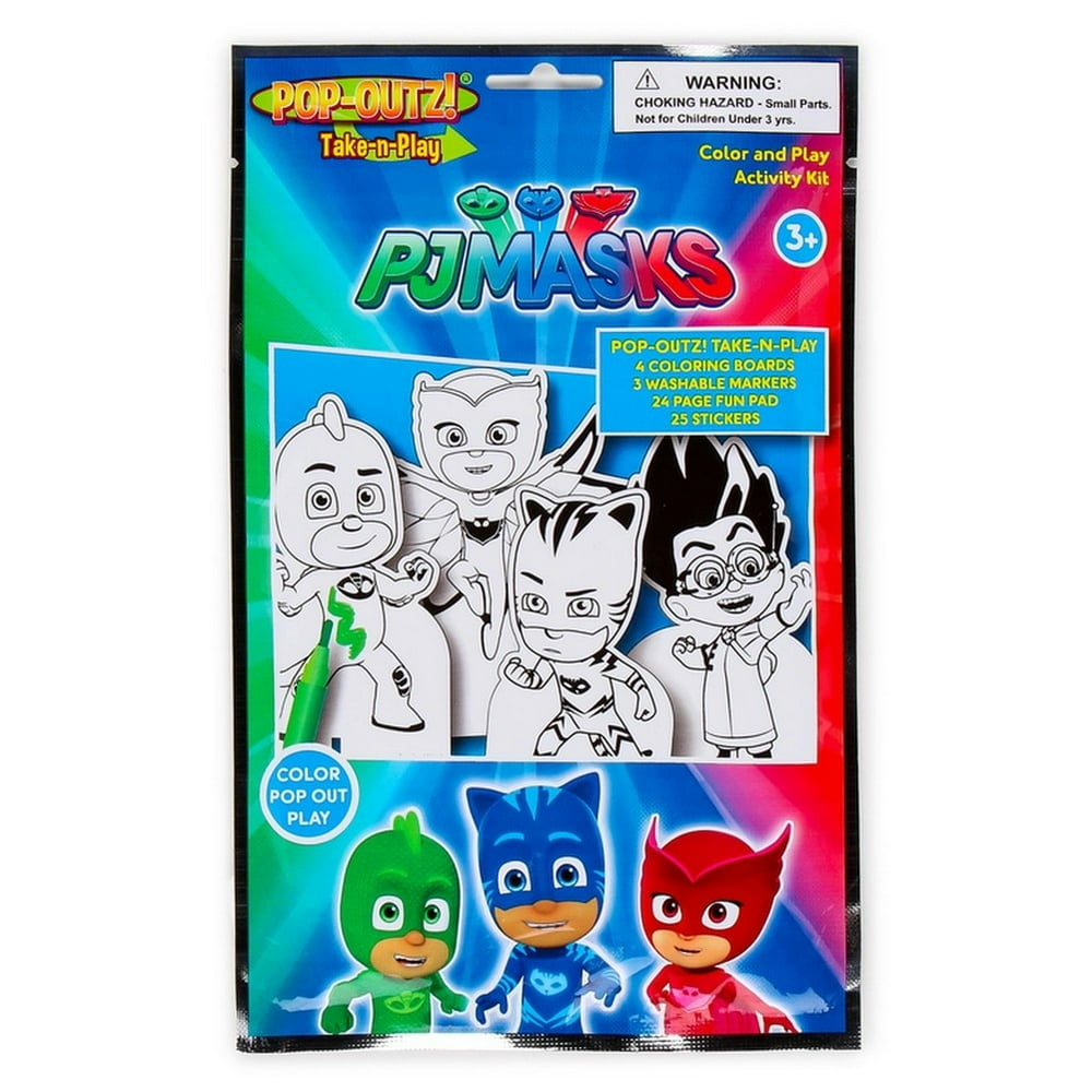 PJ Masks 30361885 Pop Outz Take N Play Color Pop Out - Walmart.com ...