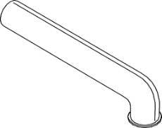 DIRECT CONNECTION WASTE ARM 20GA CHROME BRASS 1-1/2 IN. X 24 IN. per 2 ...