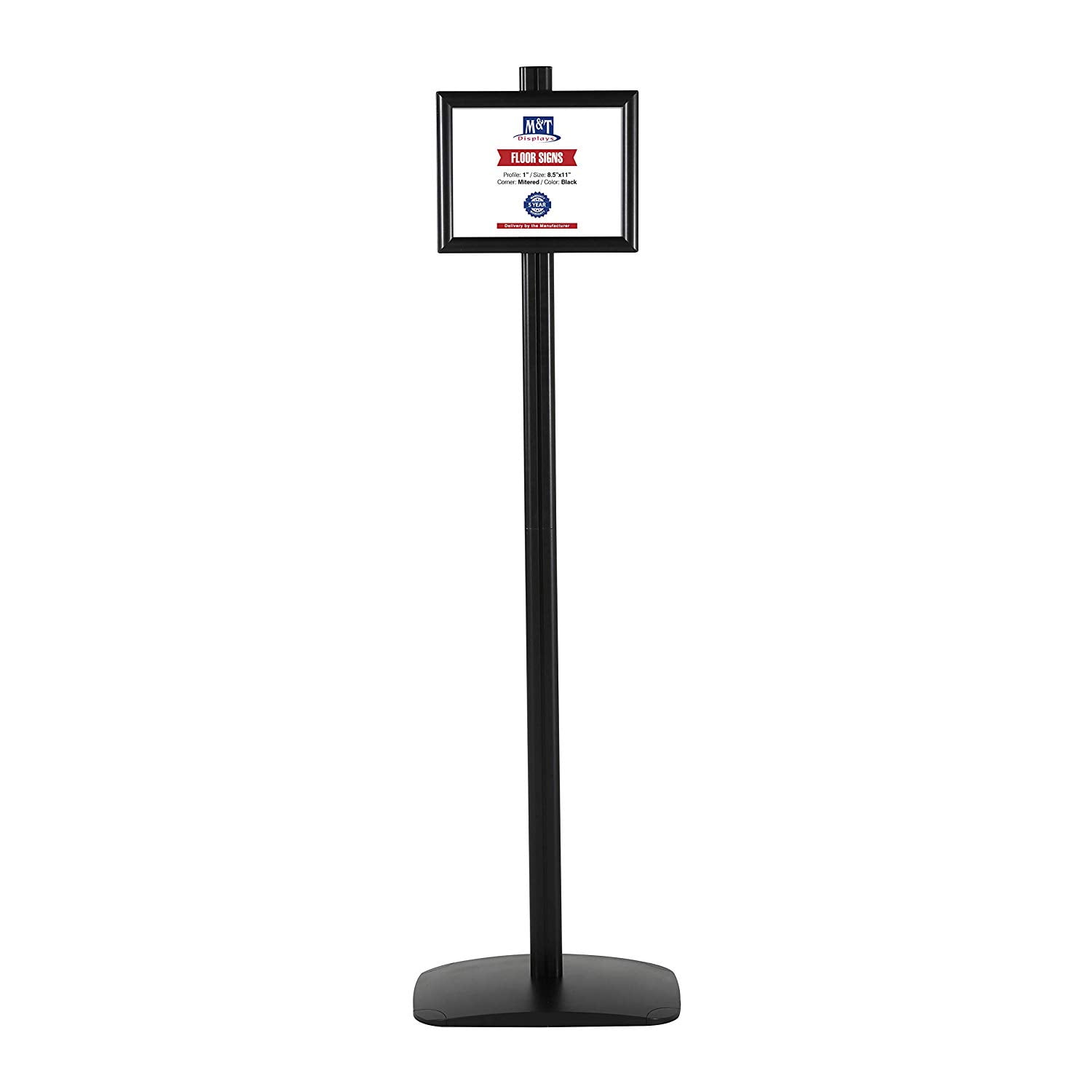 M&T Displays Free Standing Display Advertising Stand with 1 x (8.5x11 ...