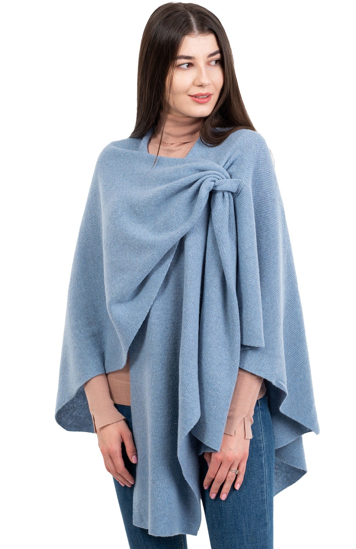 SAOL Draped Shawl Wraps for Women Lightweight Wool Soft Cape / Poncho ...