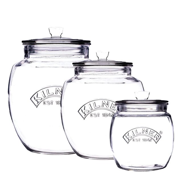 Kilner Push Top Storage Jar Set | 3-piece - Walmart.com