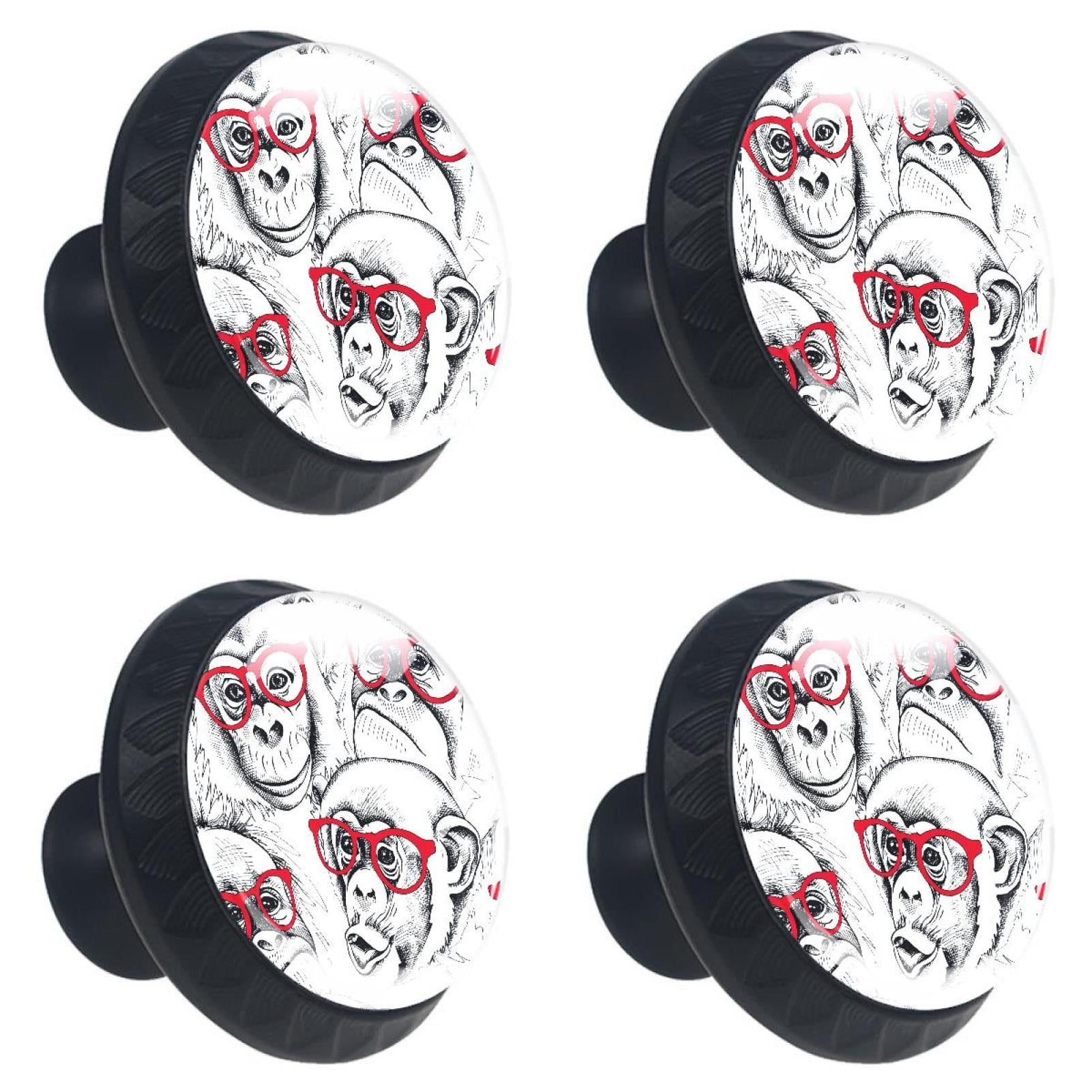 4 Pcs monkey Knobs for Kitchen Cabinet Cupboard Dresser Bookcase Drawer ...